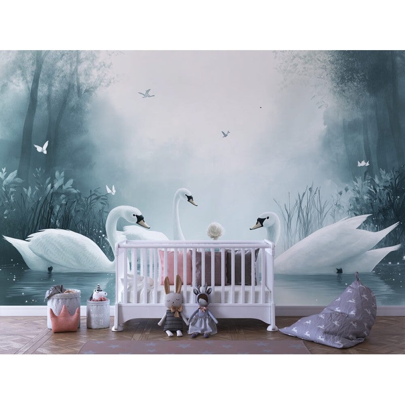 Fotomural Infantil Lago de Cisnes 400 x 300 cm | Leroy Merlin