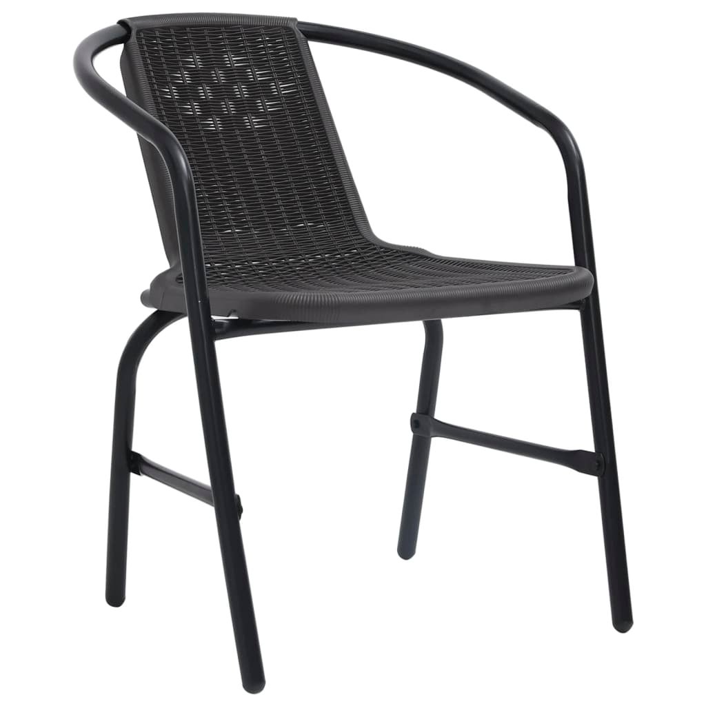 Maison Exclusive Sedie da Giardino 6 pz in Plastica Rattan e Acciaio 110 kg Leroy Merlin