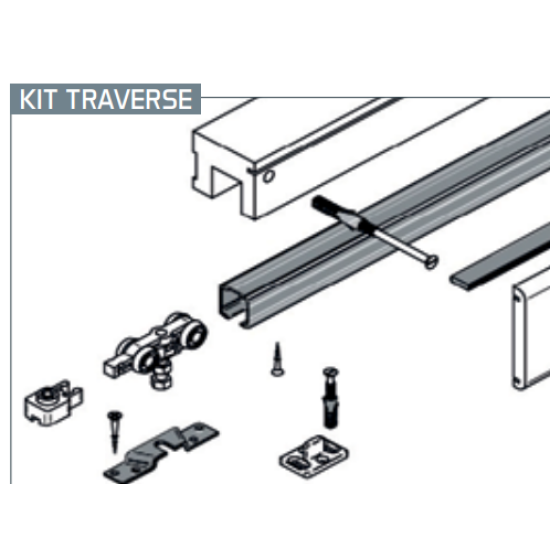 Système porte coulissante en applique Applisystem FIBROTUBI - Traverse ...