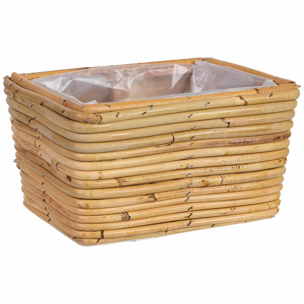 Cesto rectangular de bambú 22x16x12h cm | Leroy Merlin