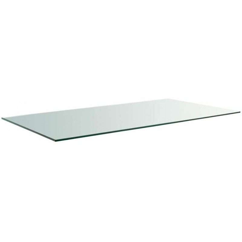 Plateau rectangulaire 100x80 en verre trempé transparent | Leroy Merlin