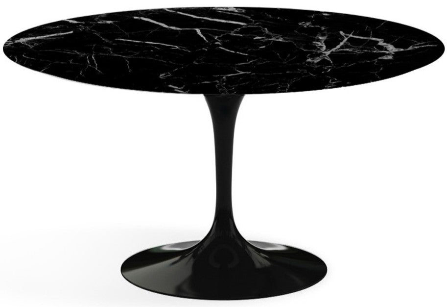 Table ronde tulipe plateau en marbre - Collection-Plateau Marbre noir ...