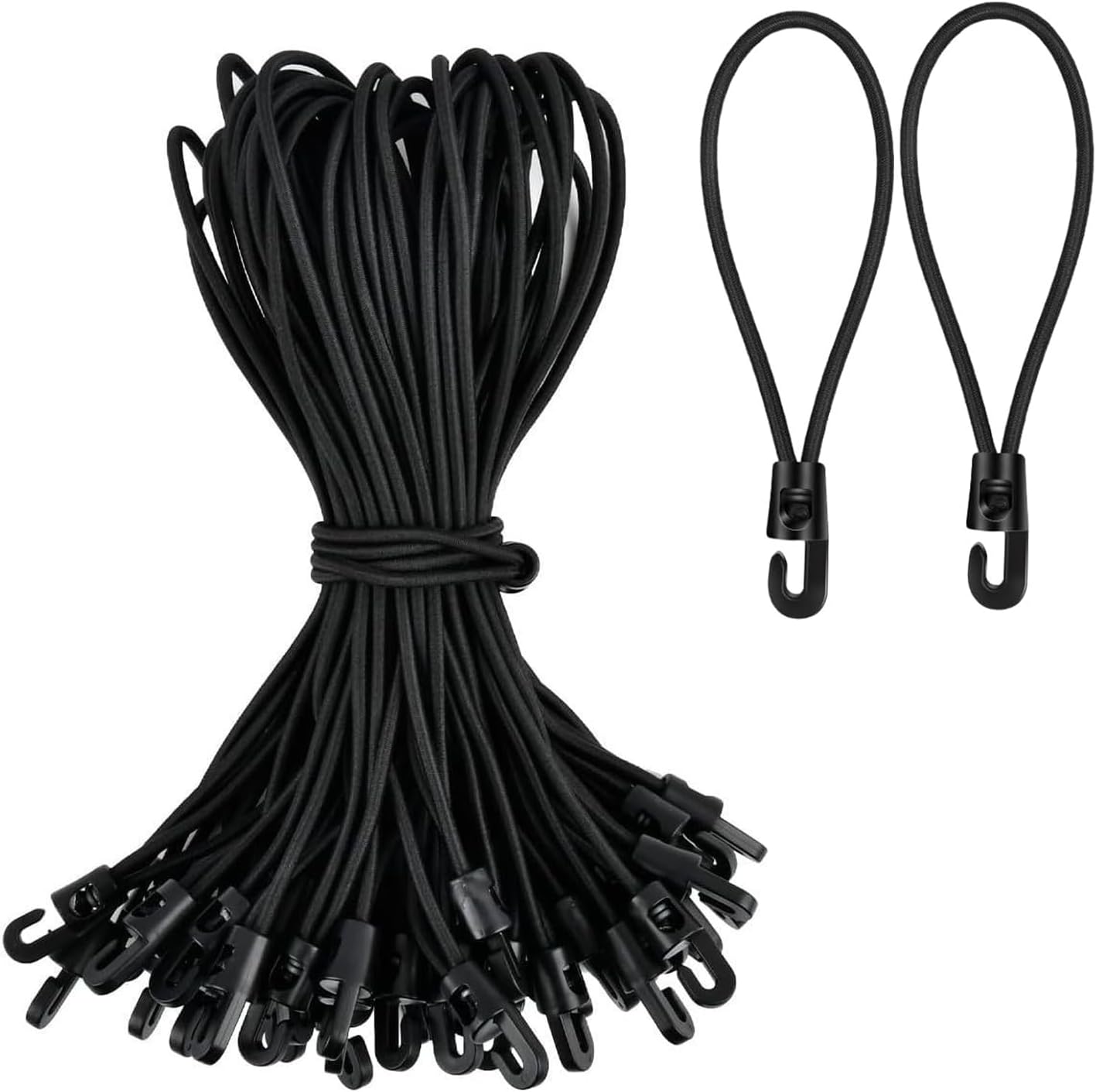 Juego de 15 cordones elásticos con ganchos, 10 cm, Cordón elástico ...