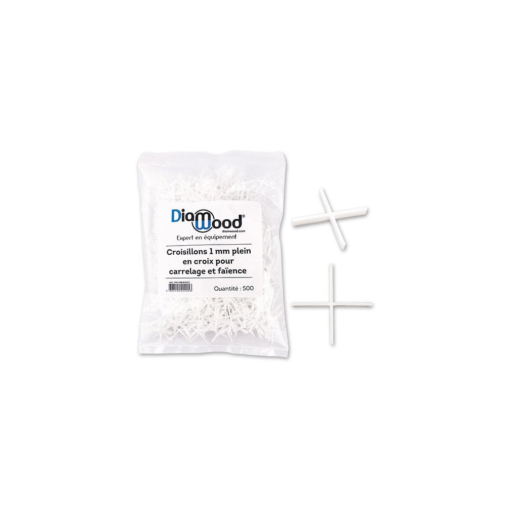 500 Croisillons 1 mm Plein en Croix pour Carrelage et Faïence ...