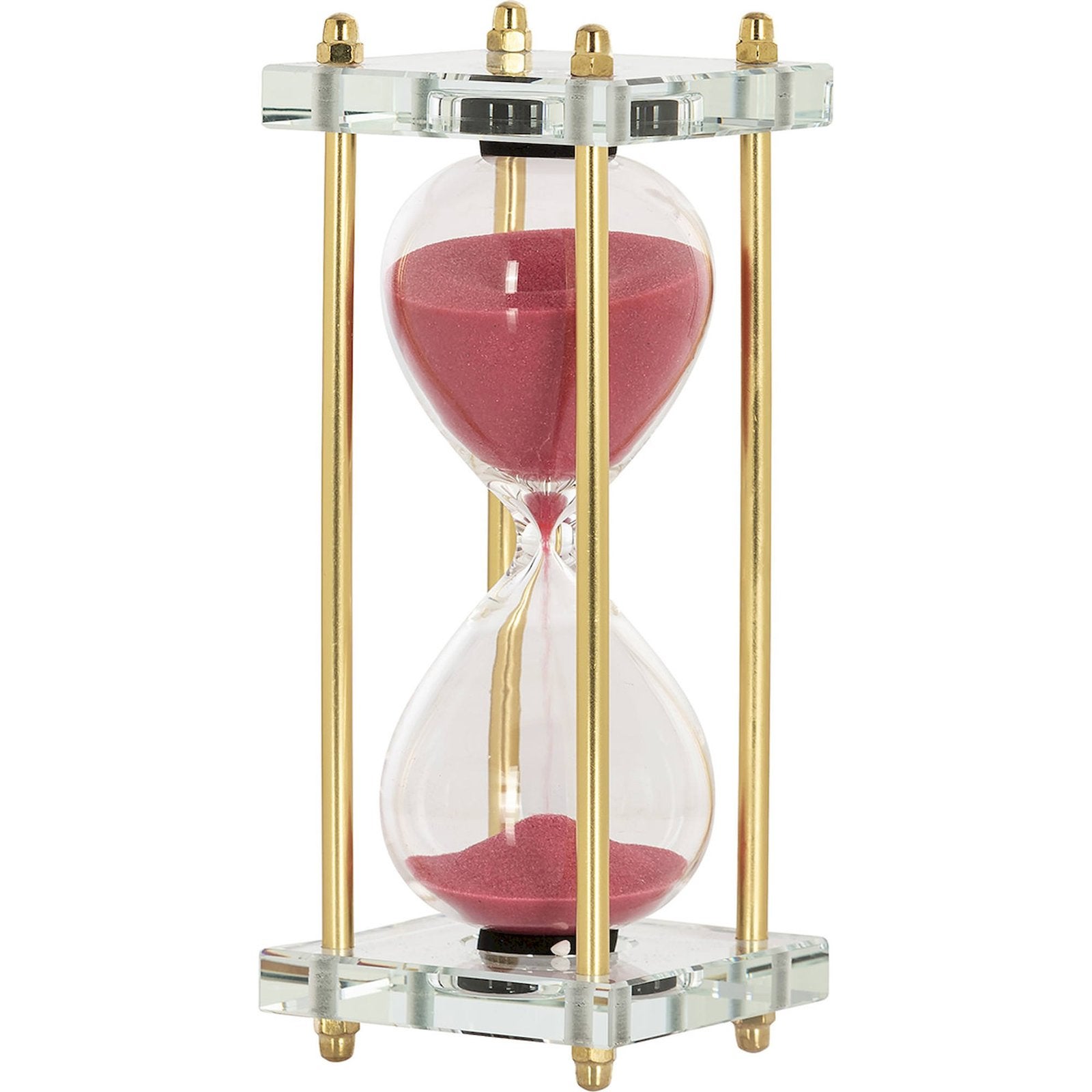 Sablier Ziva Élégance Intemporelle 8 x 8 x 19 cm Ambre et or éclatant ...