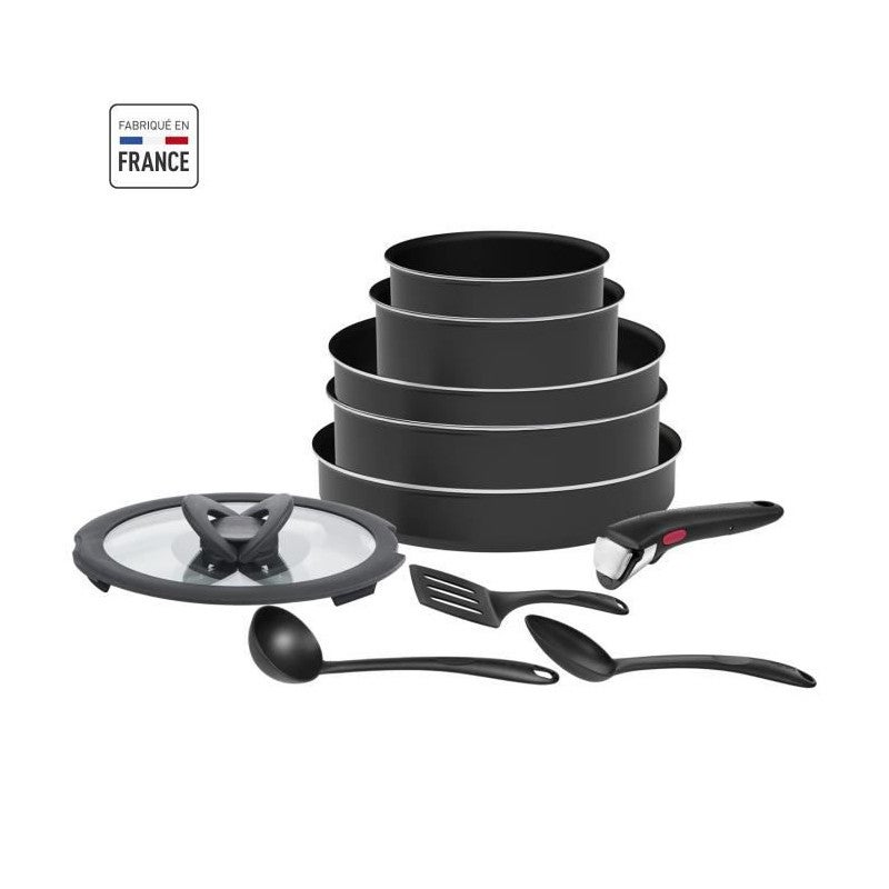 SEB COMPACT L2599102 Set 10 pieces : 2 Poeles 24/26cm + 2 Casseroles 16 ...