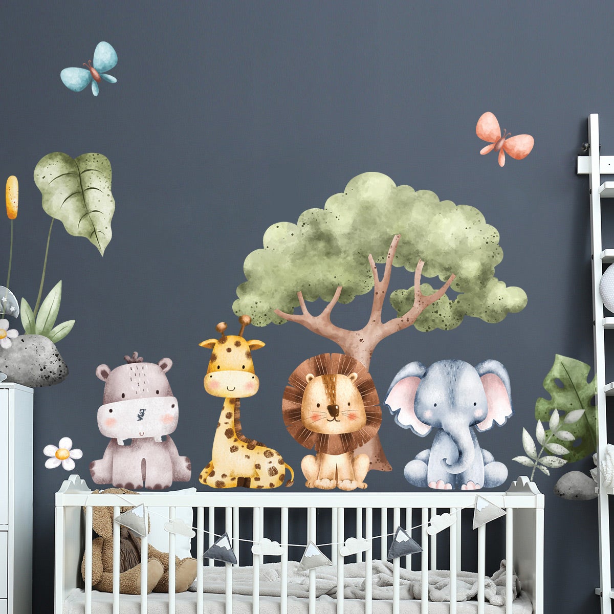 Vinilos animales de la selva acuarela - adhesivo de pared ...