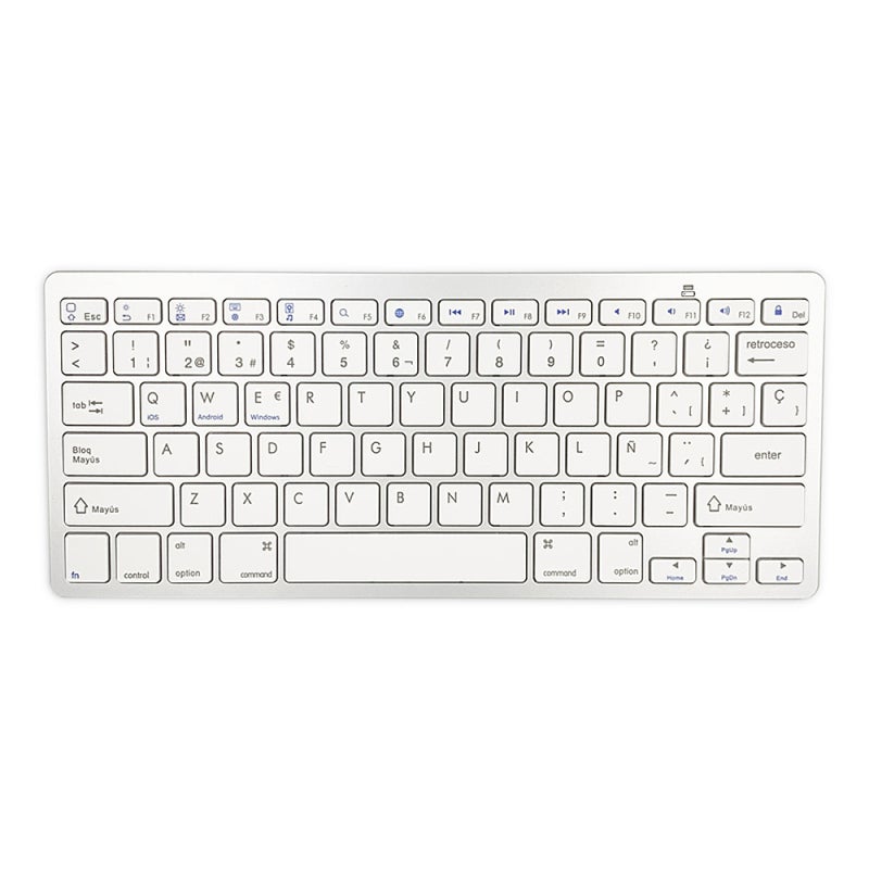 Clavier espagnol Bluetooth 3.0 ultrafin 78 teclas, para Windows/iOS ...