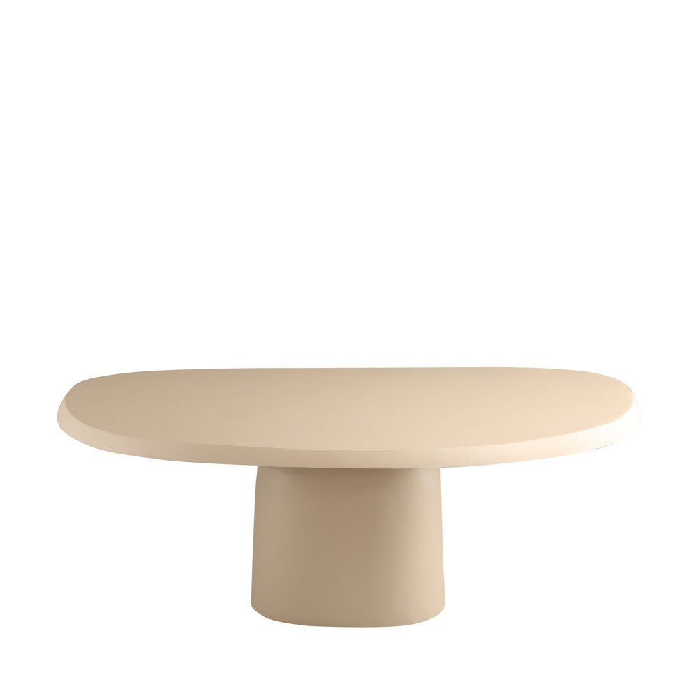 Lecce - Table basse en aluminium 89x59cm - Beige | Leroy Merlin
