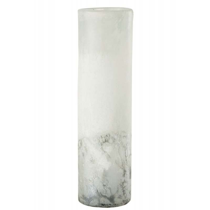 Vase cylindrique en verre blanc 11x11x40 cm | Leroy Merlin