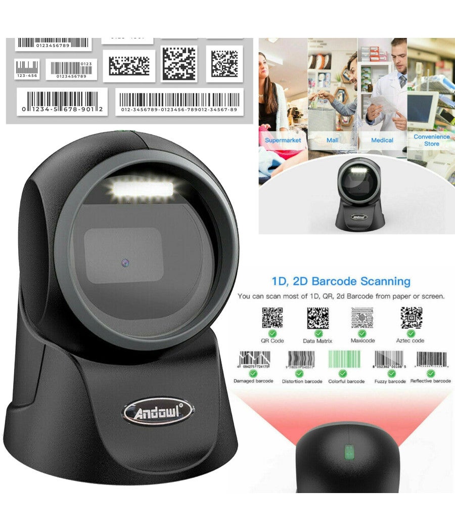 Trade Shop - Scanner Barcode Lettore Di Codici A Barre Qr Code 1d 2d ...