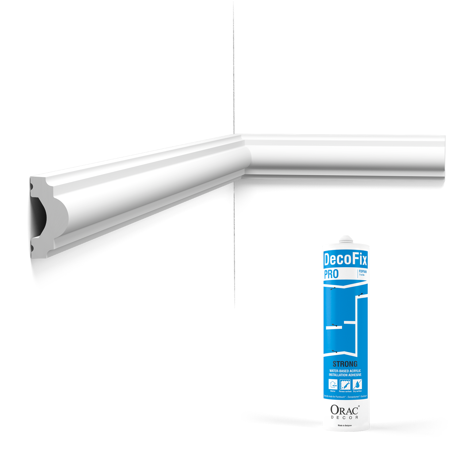 Pack 10 mètres Cimaise murale PX120 avec colle - Orac x Cimaises-et ...