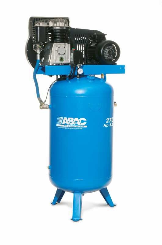 Abac - Compresseur d'air à pistons vertical bi-étagés 400 V Tri 5,5 CV ...