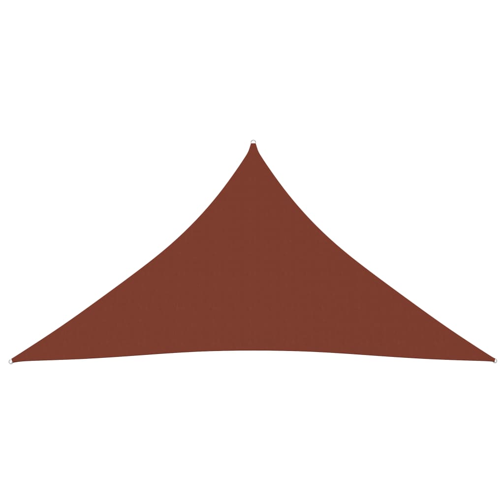 Parasol triangular de tela Oxford 5 x 7 x 7 m terracota 02_0009942 ...