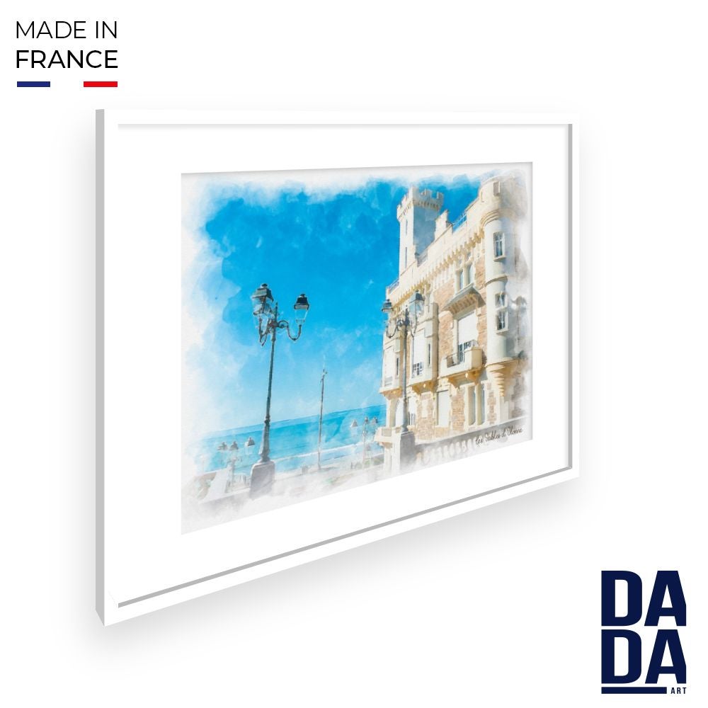 Image encadrée Côte de Les Sables-d'Olonne / 50x70 cm / Cadre Blanc ...