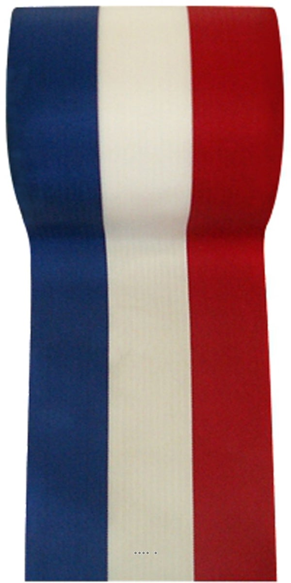 Ruban tissu Tricolore gros grain largeur 100 mm bobine de 25 mètres ...
