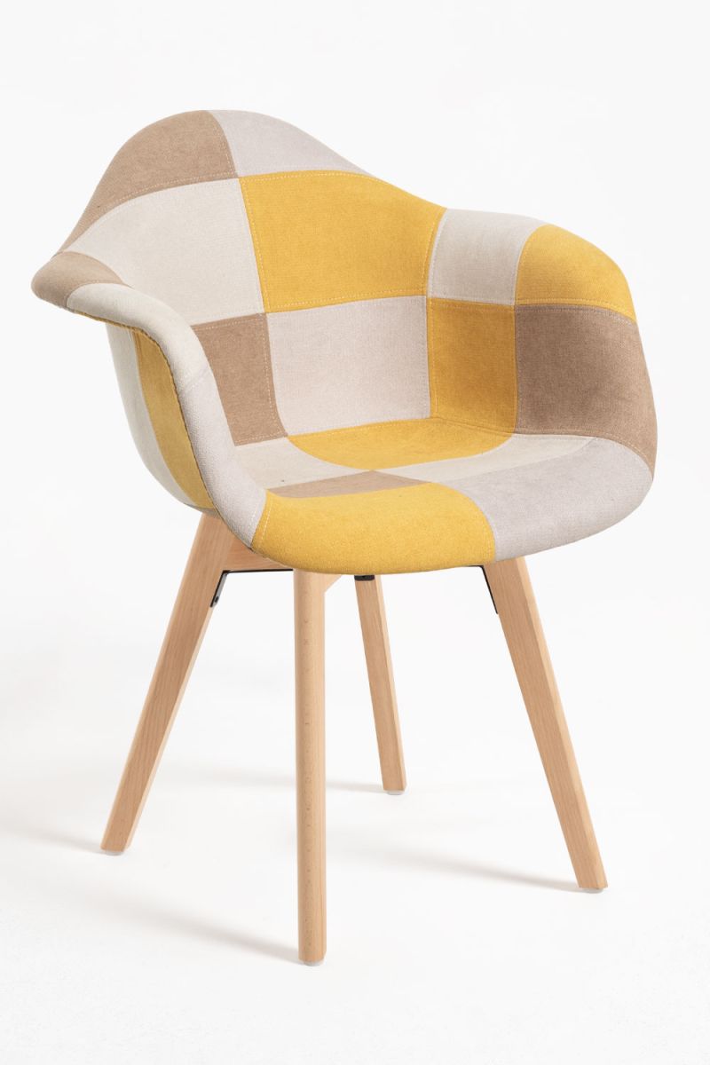 Pack 6 Sillas Belu Patchwork - Amarillo | Leroy Merlin