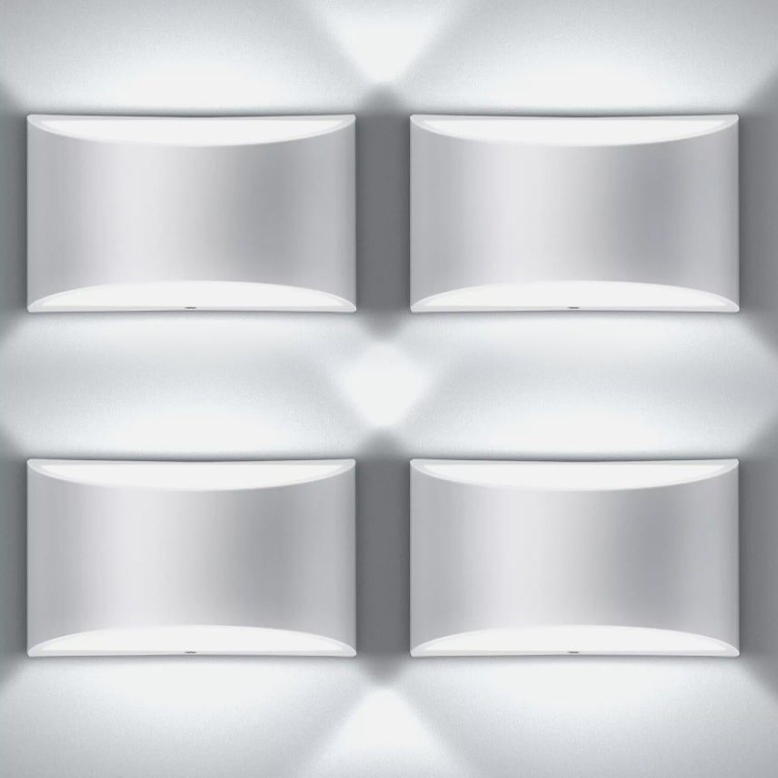 Appliques murales LED modernes, ensemble de 4 appliques murales blanc ...