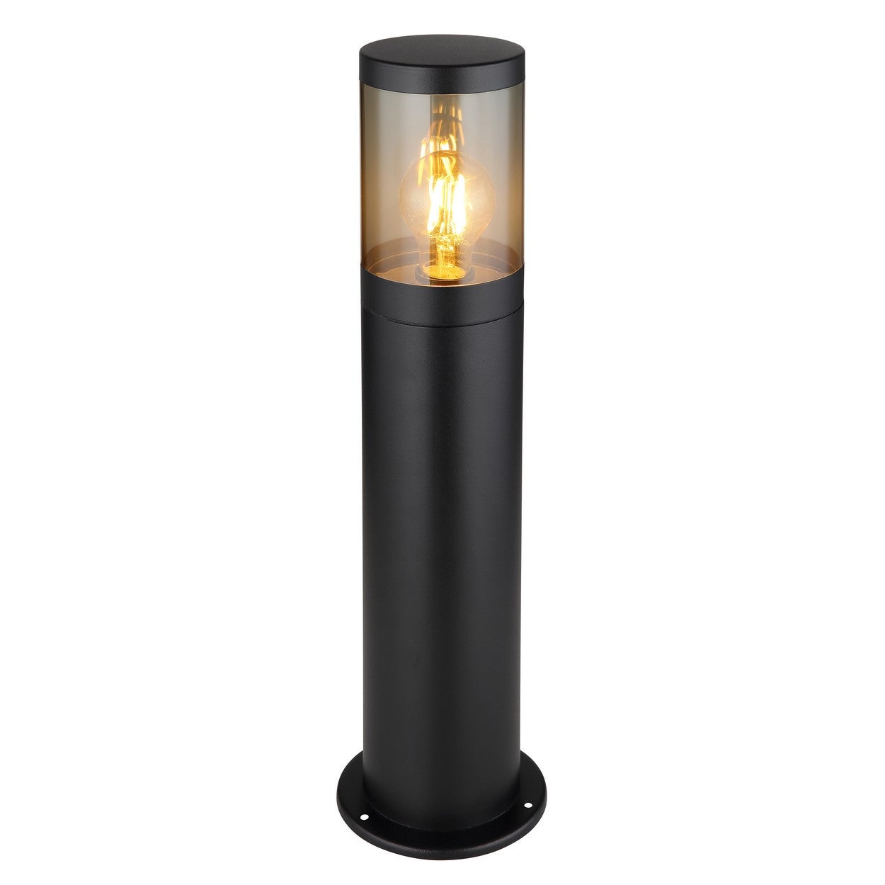 Luz al aire libre acero inoxidable negro mate, 1x E27 | Leroy Merlin