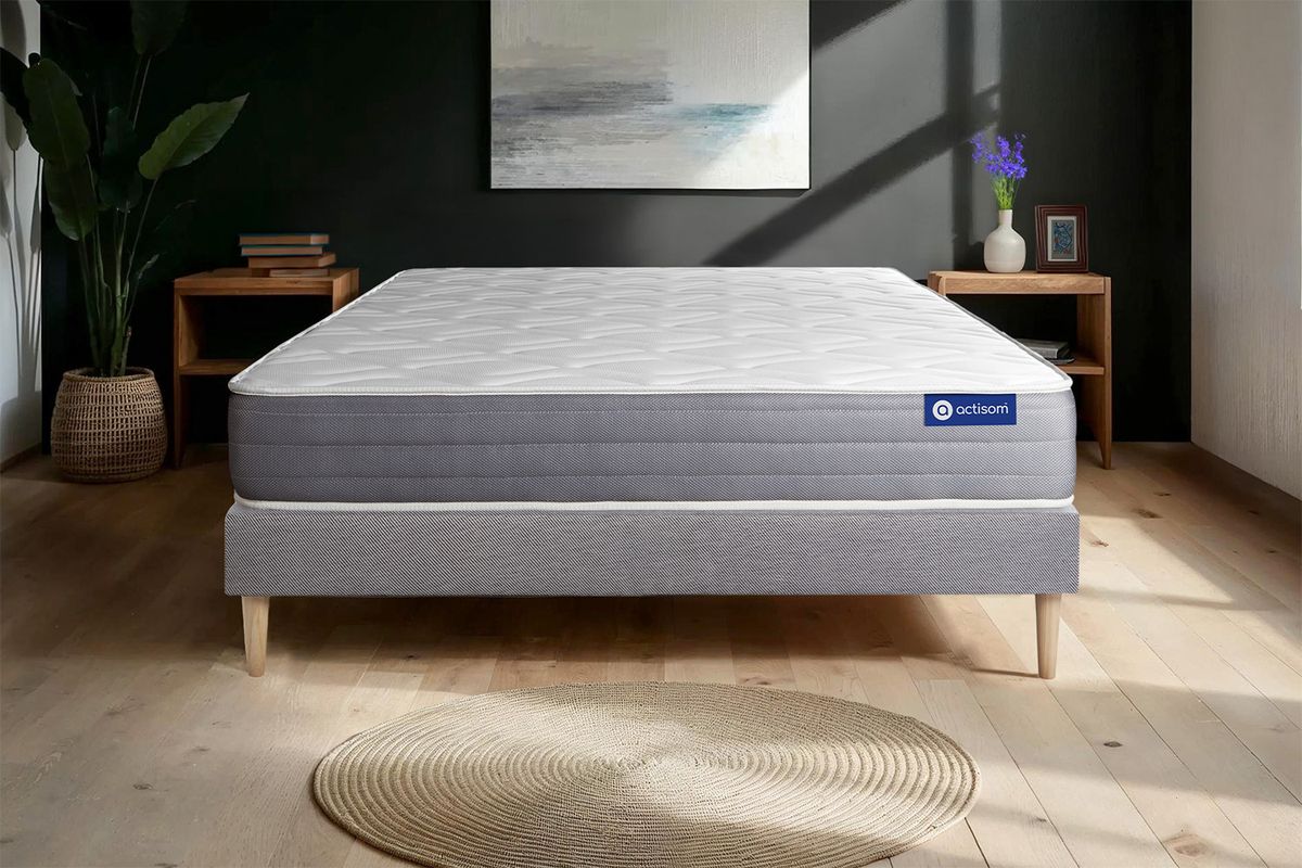 Ensemble matelas 140 x 200 cm Actilatex dream - Latex et mémoire de forme - Ep : 22 cm - Mi ...