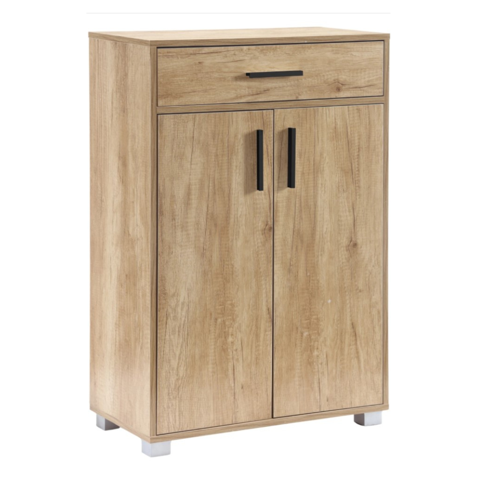 Armoire à chaussures 2 portes 1 tiroir 5 étagères cm 63x33x95 en bois ...