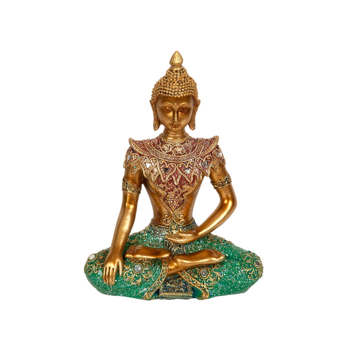 Figurine Décorative Romimex Doré Résine Buda 16 x 22 x 8 cm | Leroy Merlin