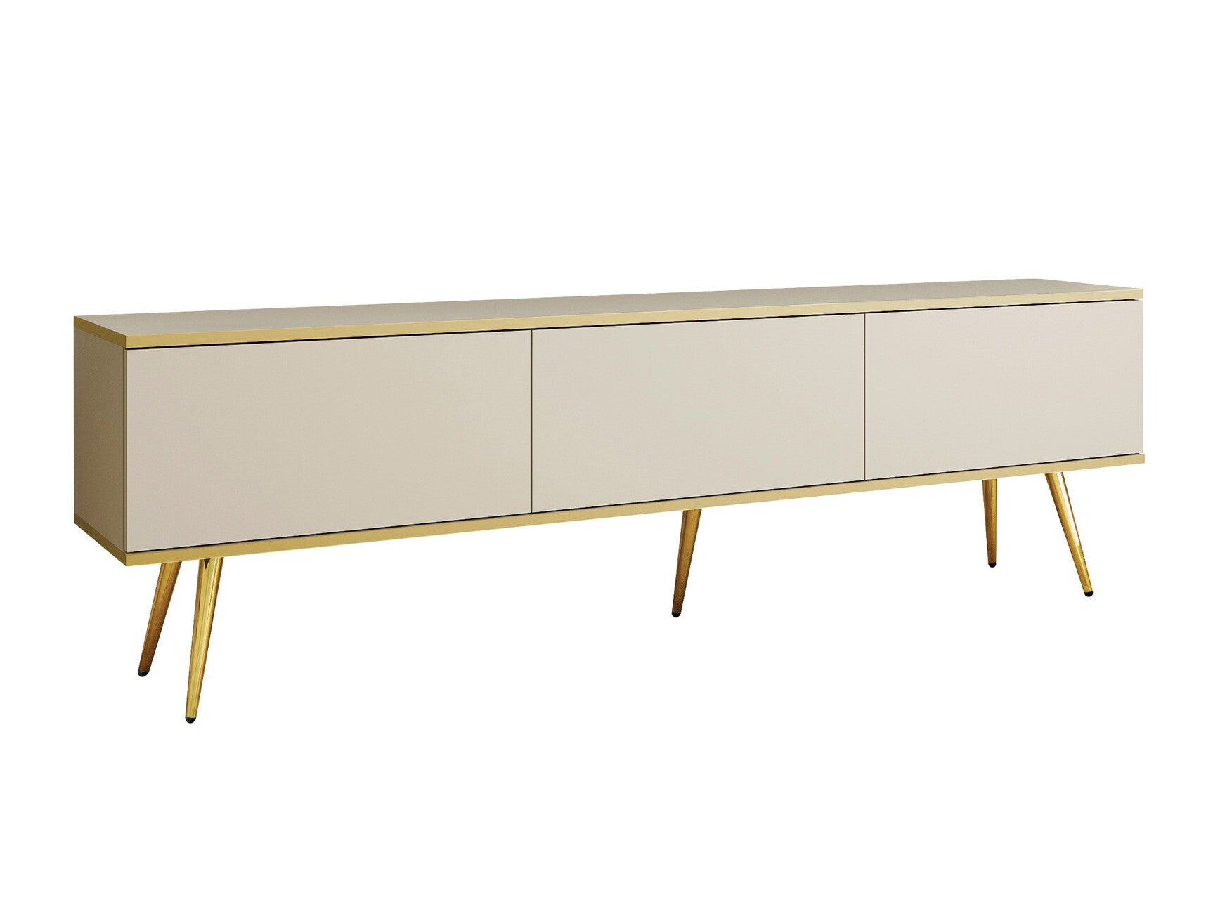 Meuble TV Lima AG102, Crème, Doré, 175x53x32cm | Leroy Merlin
