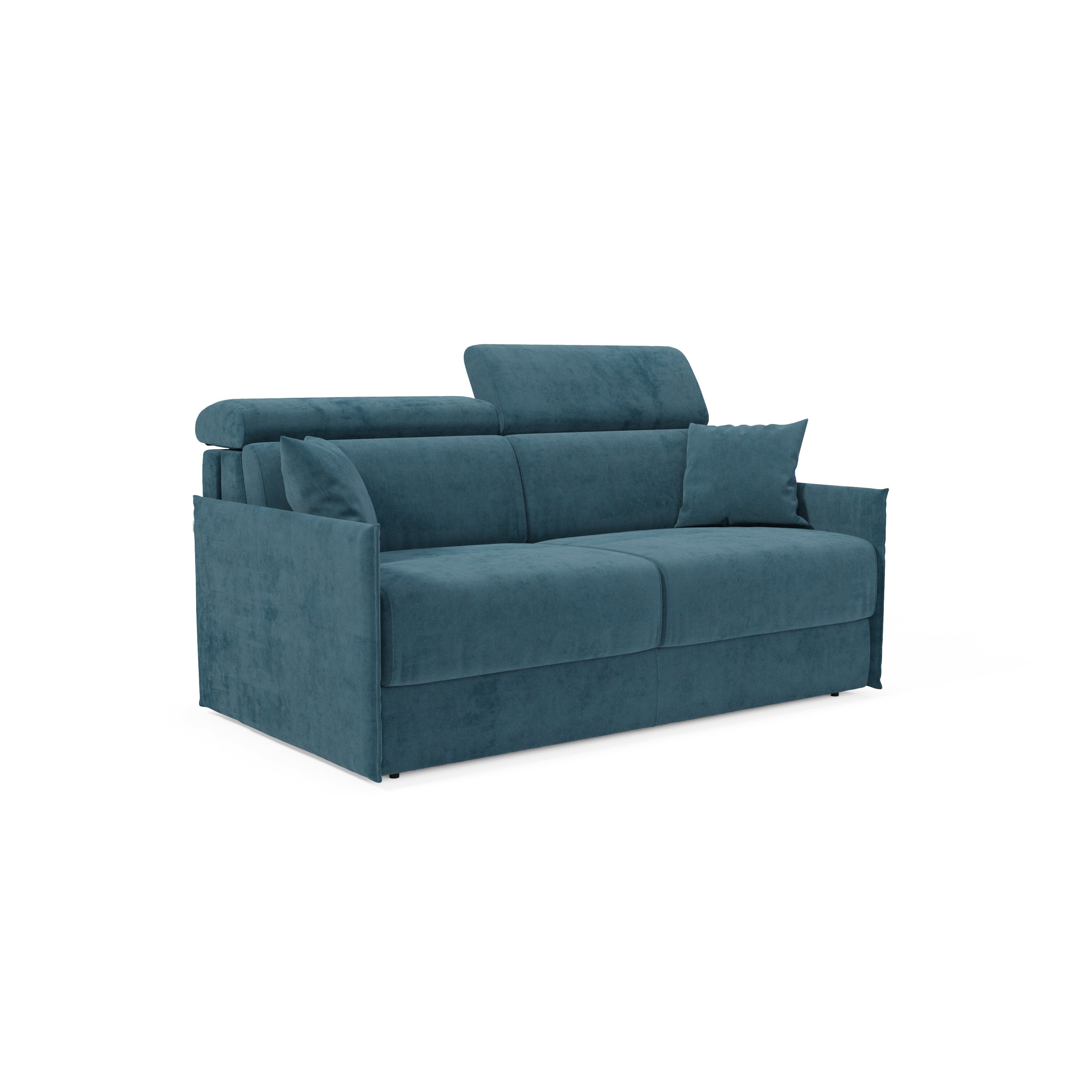 Miryam Sofá cama con reposacabezas reclinables en suave tejido ...