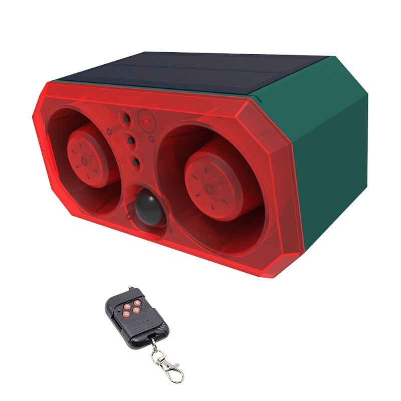 Alarma solar exterior con sensor de movimiento, control remoto, 130 dB ...