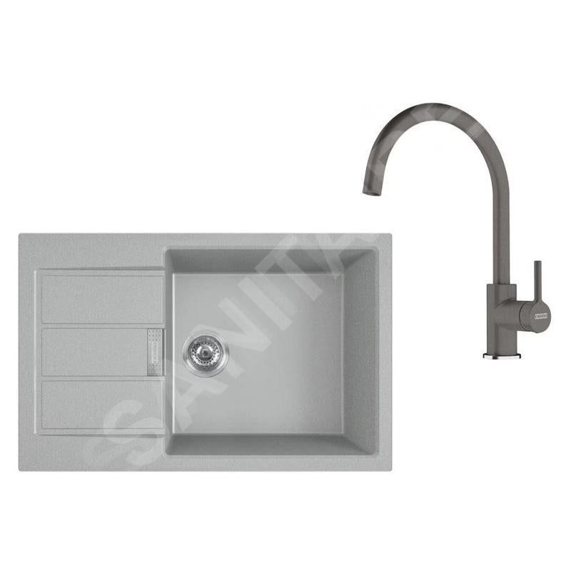 Franke Colonnes - Set de cuisine T124Š, évier en tectonite S2D 611-78 ...
