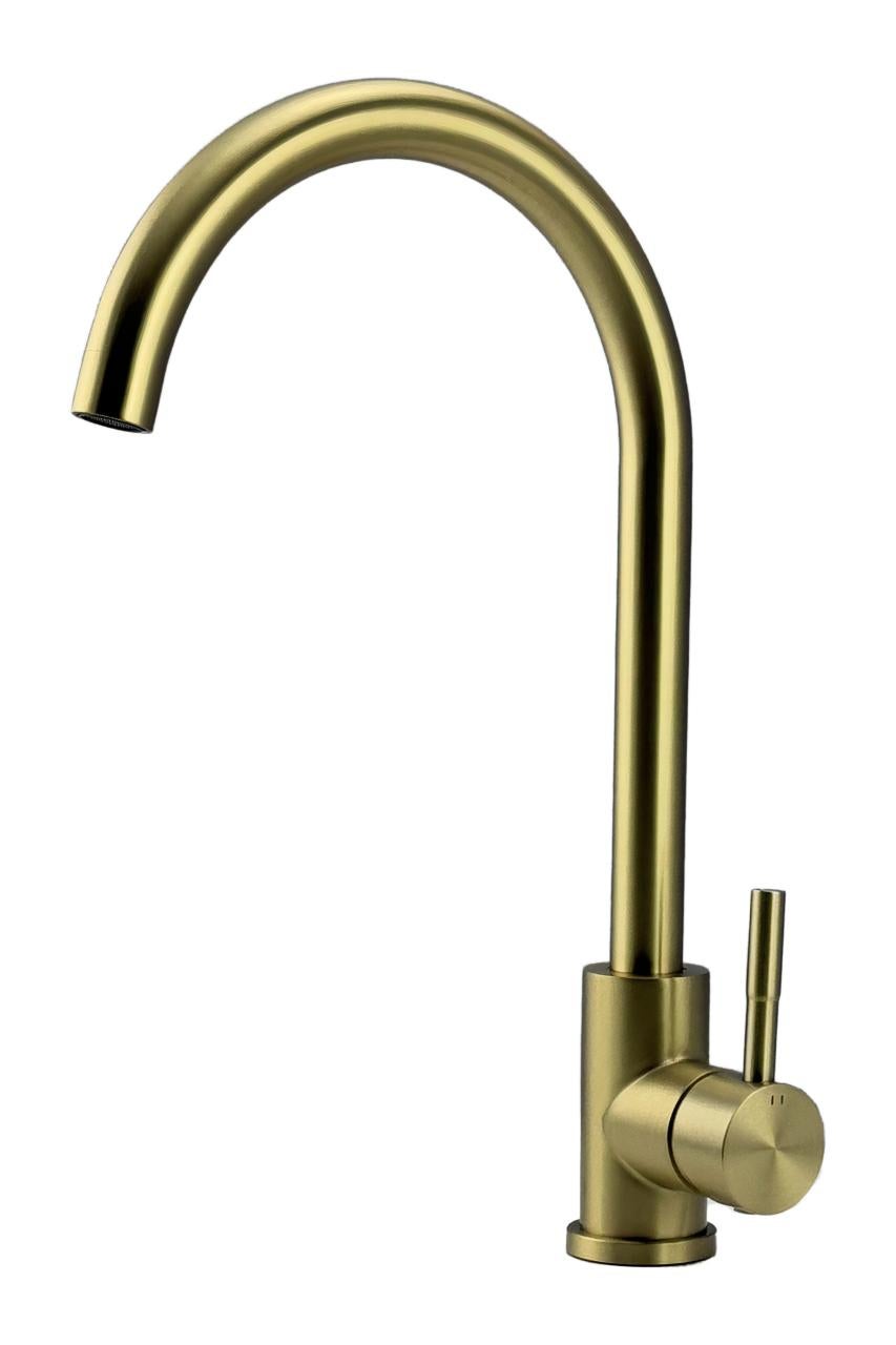 Robinet de cuisine Pure.Sink Elite Steel Stream en acier PVD or brossé ...