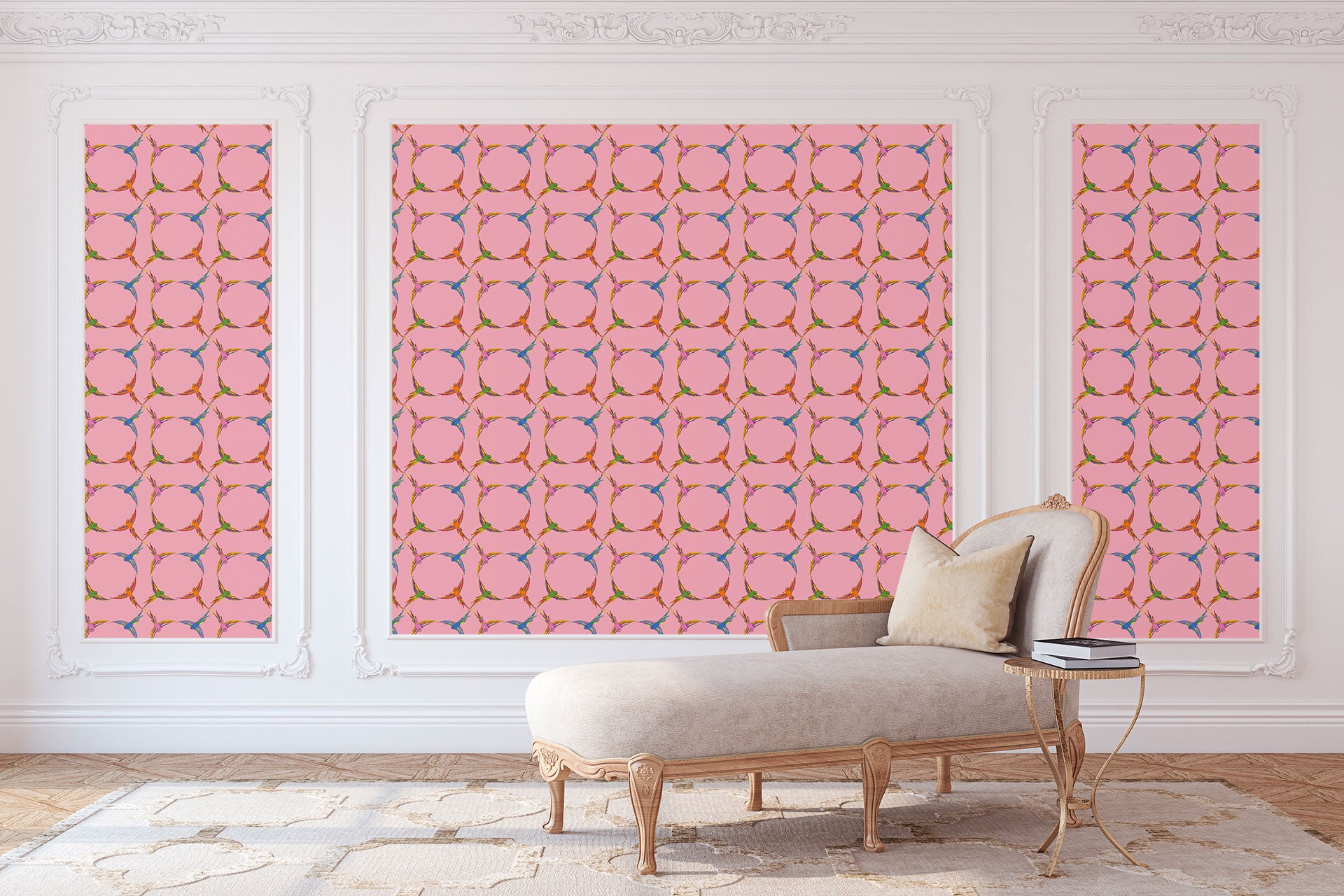 Papel Pintado Loros Círculo 8 - by TESSA FDZ-DURÁN | Leroy Merlin