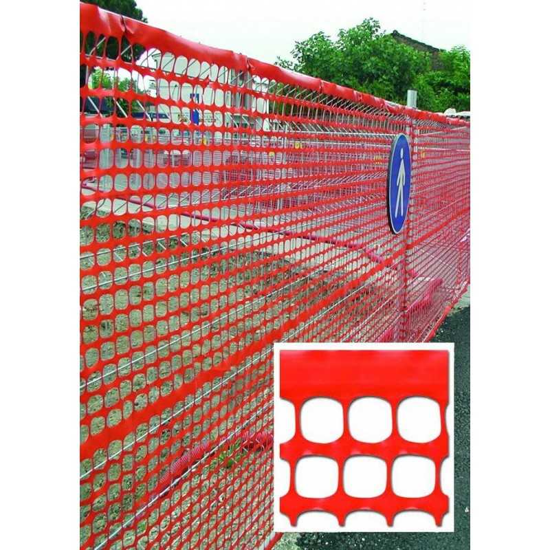 Filet de chantier orange, 50 m x 150 g/m², hauteur 180 cm | Leroy Merlin