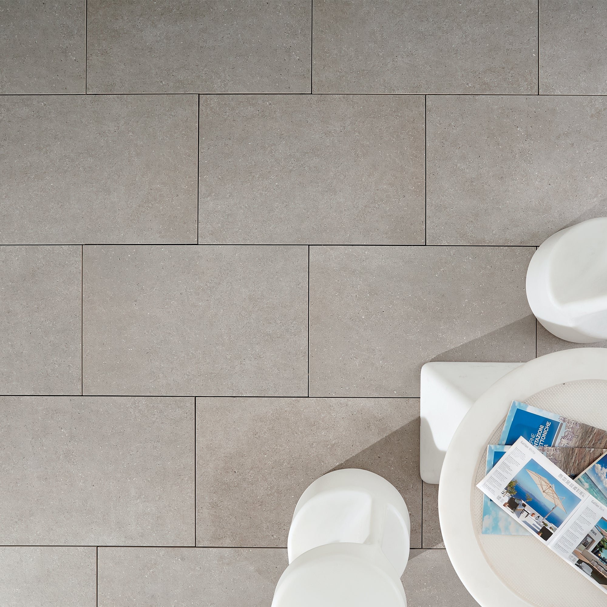 Dalle sol extérieur grès cérame Premium effet pierre grise Livorno l.60 ...