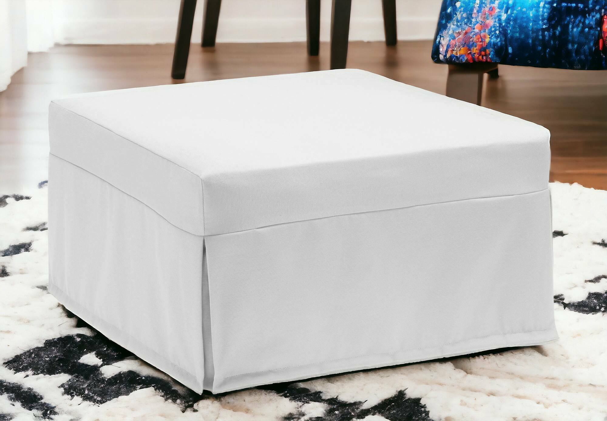 Cama plegable Ancilla, Puf convertible en cama individual, Puf de tela ...