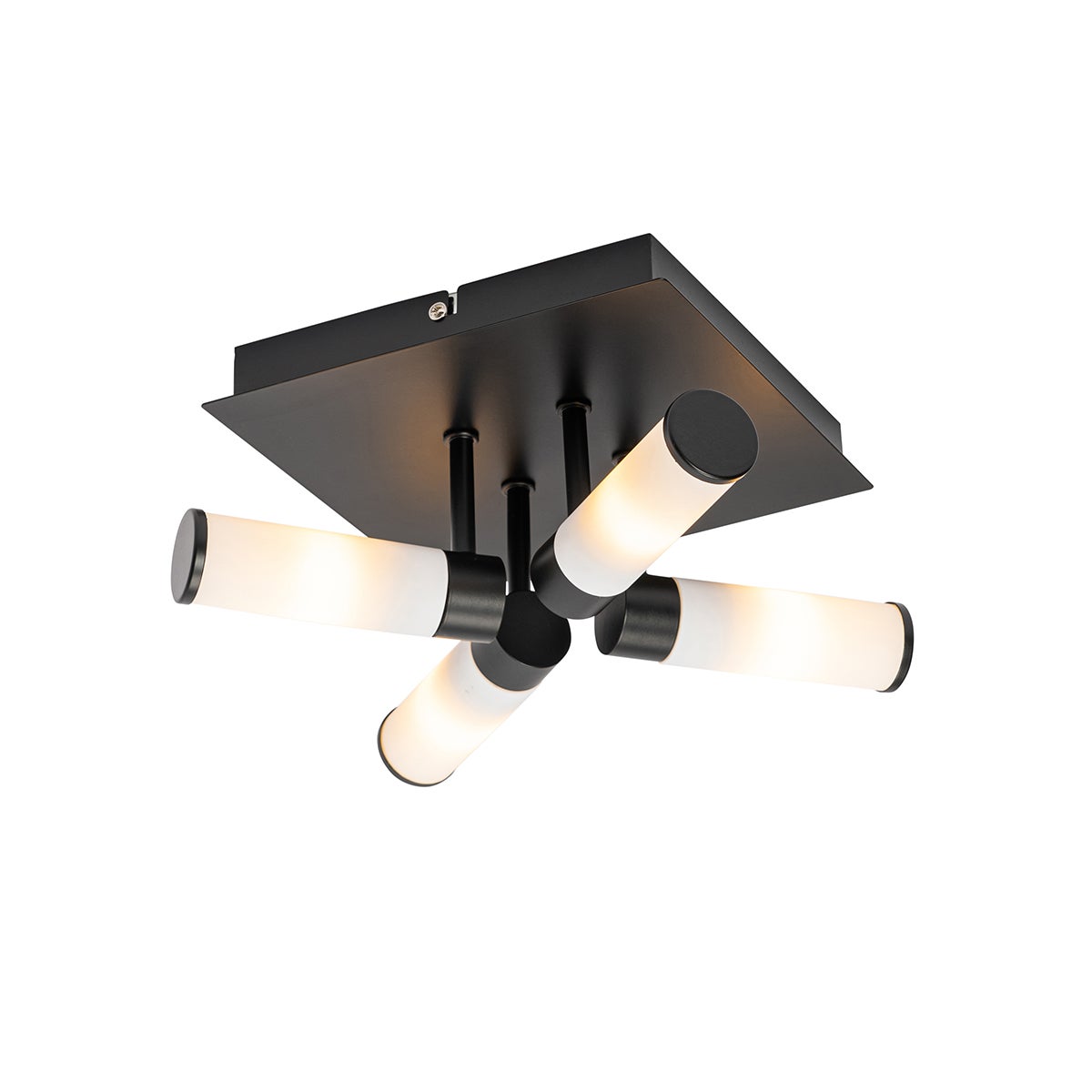 Plafón moderno de baño negro 4 luces IP44 - Bath | Leroy Merlin