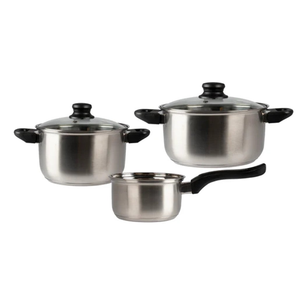 Trade Shop - Batteria Di Pentole 5 Pezzi Cucina Magnifica In Acciaio ...