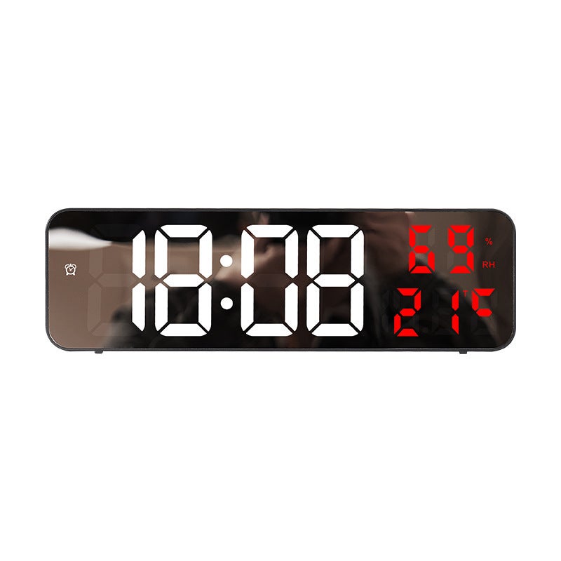 Reloj pared，Reloj de pared digital LED con carcasa negra, pantalla ...
