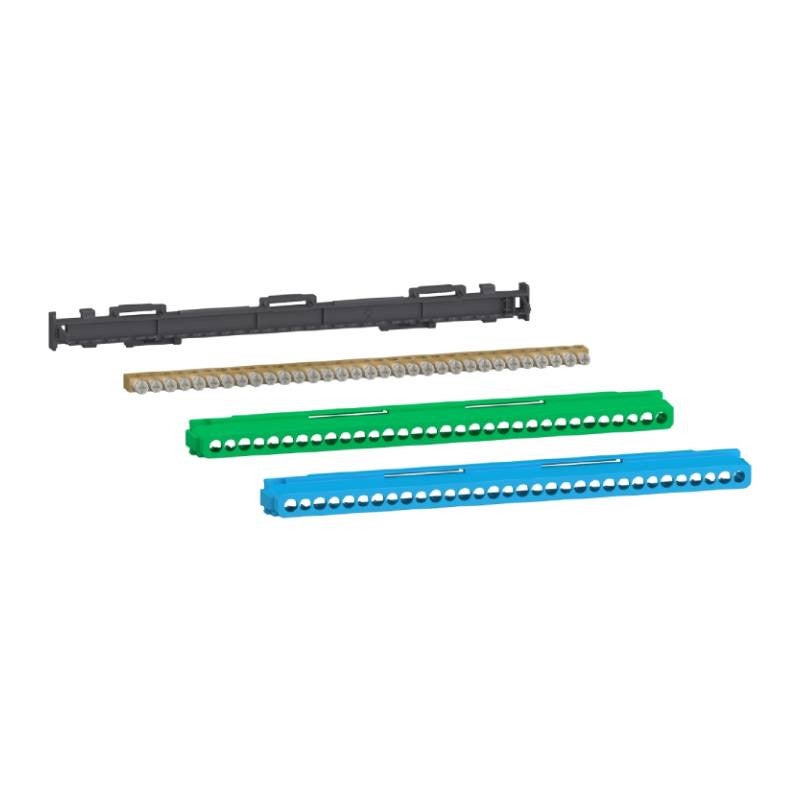 Bornier à vis 32 trous 16x16² - 16x10² et couvercles terre/neutre ...