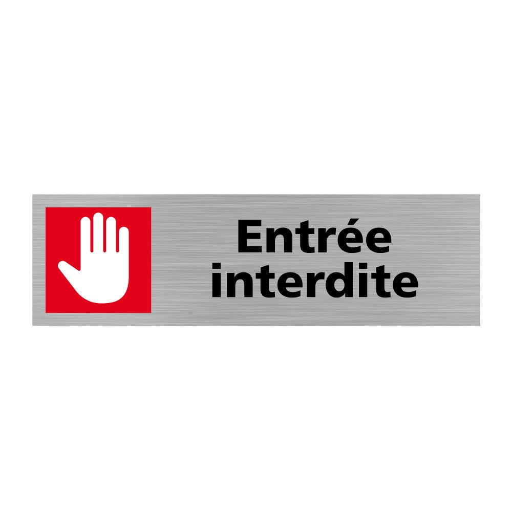 Pictogramme ENTREE INTERDITE (Q0297) Matière Aluminium | Leroy Merlin