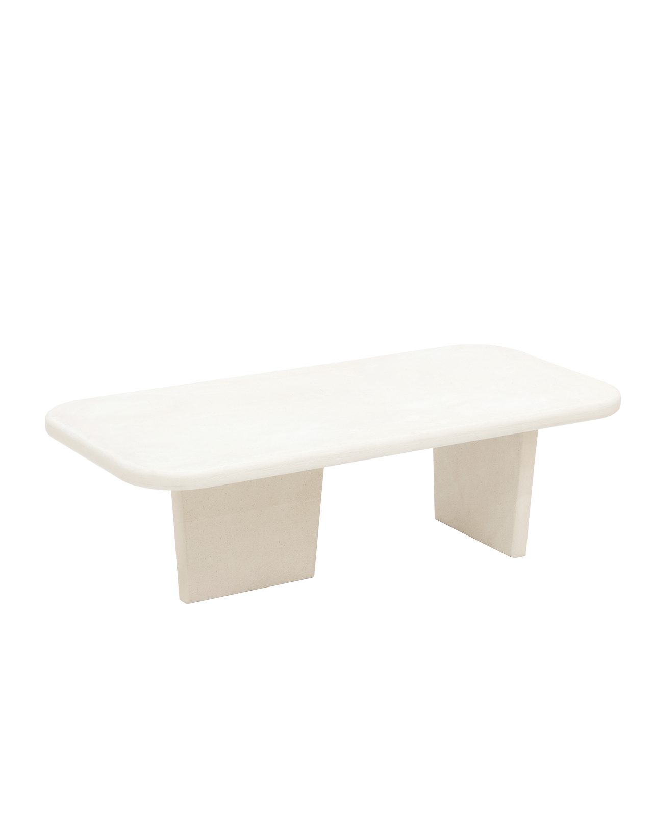Mesa de centro de rectangular de microcemento Decowood con dos patas en ...