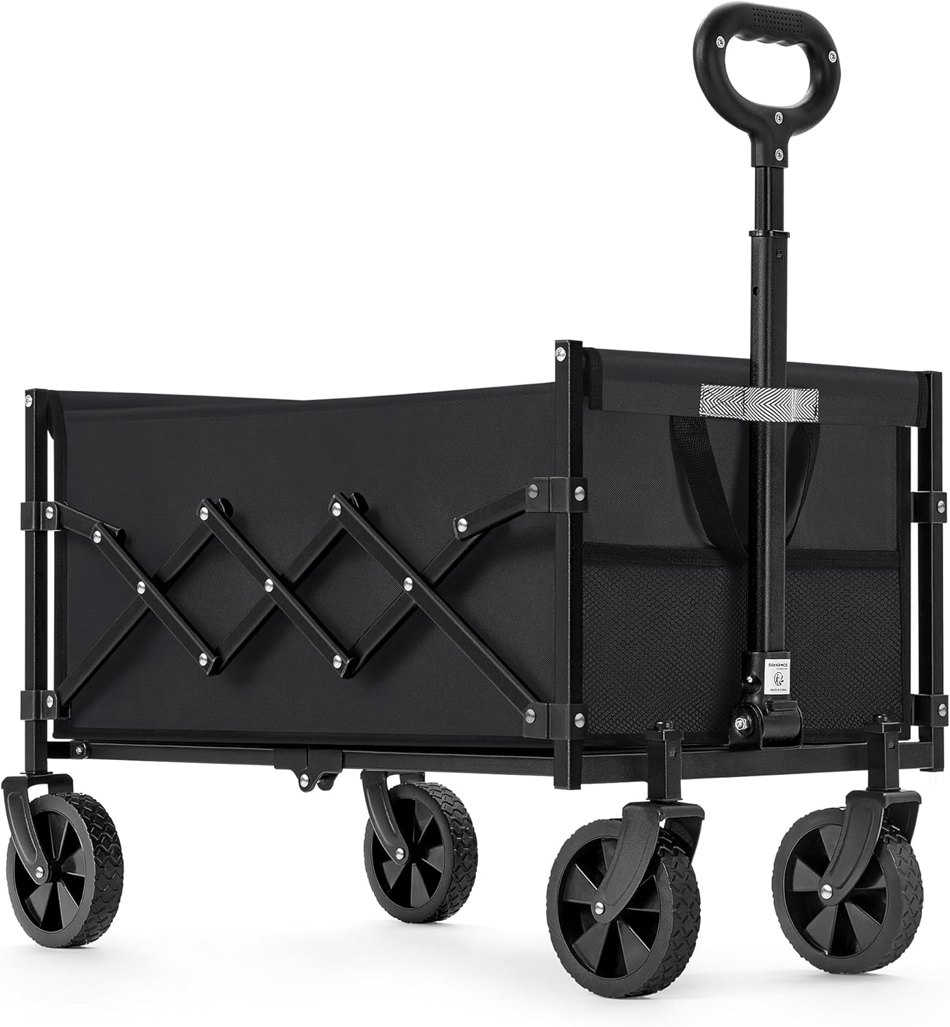 Carro de Mano Plegable, Carreta Plegable, Carrito de Jardín, Compacto, con Asa, Carga hasta 150 ...