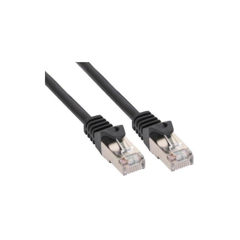 Inline crossover pc a pc cable de red directa s/ftp cat.6 negro 1,5 m ...