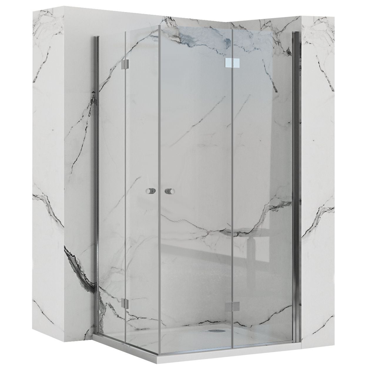 CABINA DE DUCHA PLIANTE REA FOLD N2 90X100 CHROME | Leroy Merlin
