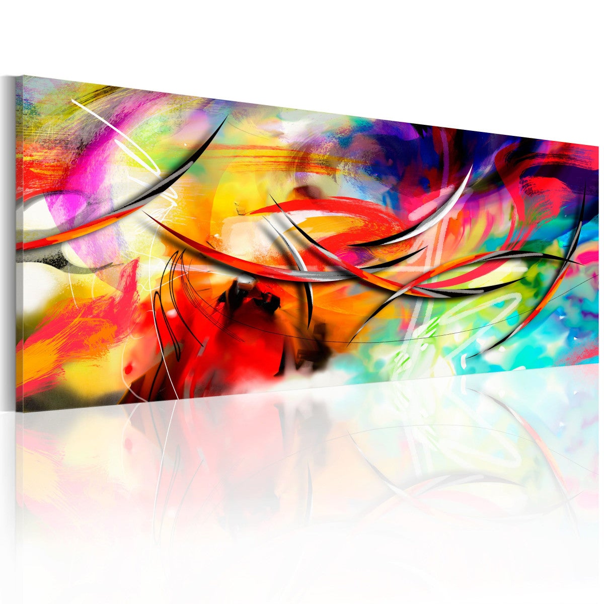Tableau Imprimé "Dance of the Rainbow" 50 x 150 cm | Leroy Merlin