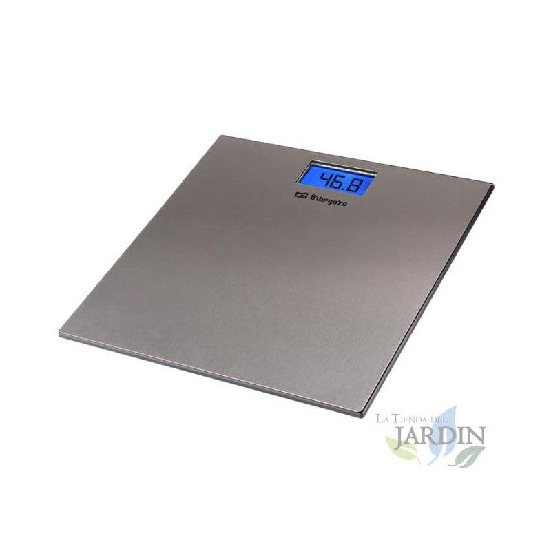 Báscula baño electrónica Orbegozo, plataforma acero inoxidable ...