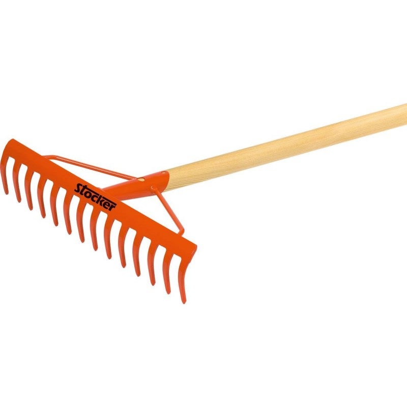 Ancinho de 14 dentes com cabo de madeira de 1,4m. stocker | Leroy Merlin