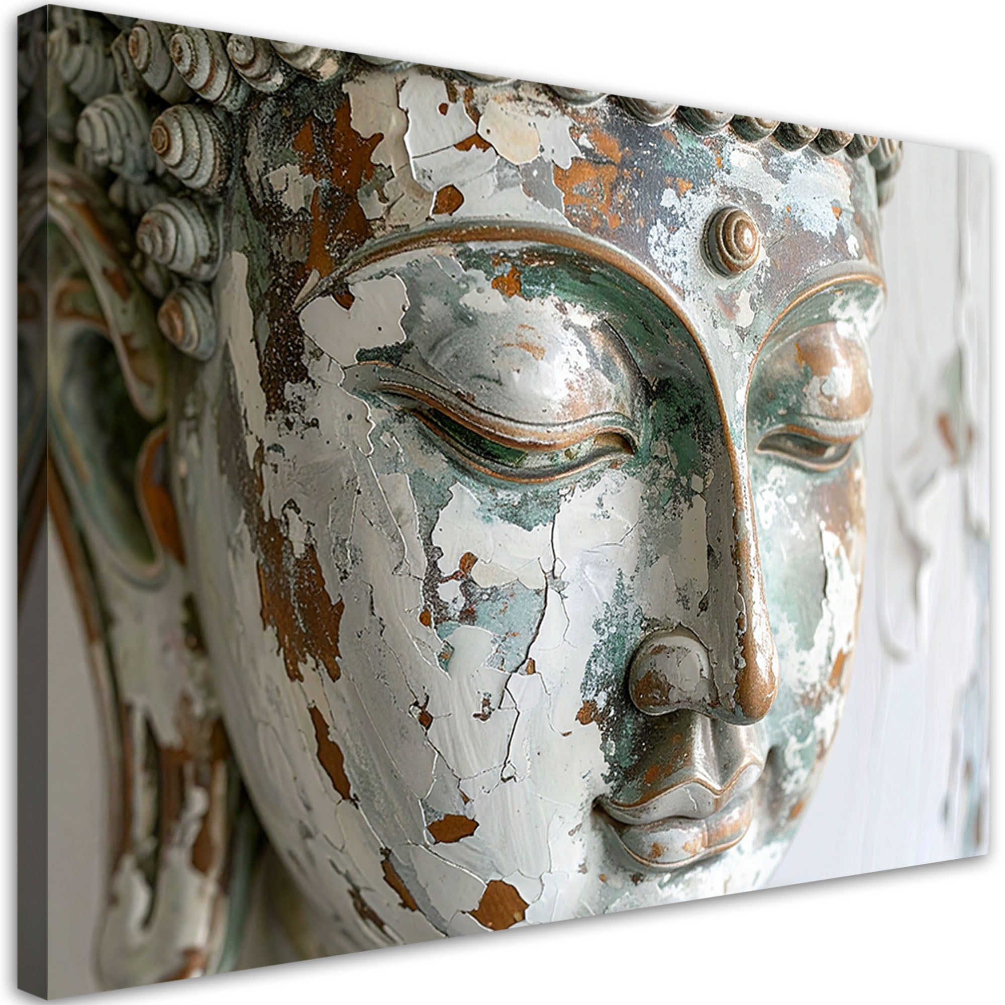 Tableau Moderne, Tête de Bouddha de style vintage Zen Spa 90x60 | Leroy ...