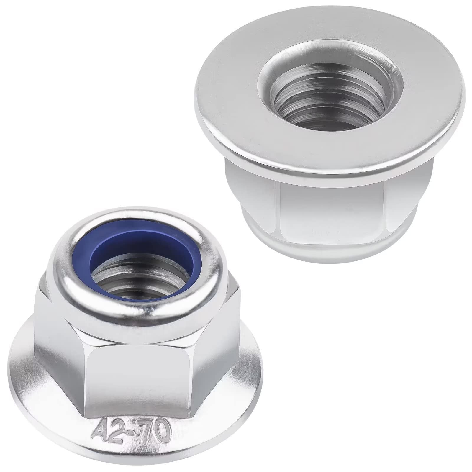 M8 DIN 6926, 10x Écrou Frein M8 Leryati Hexagonal avec Collerette, Inox ...