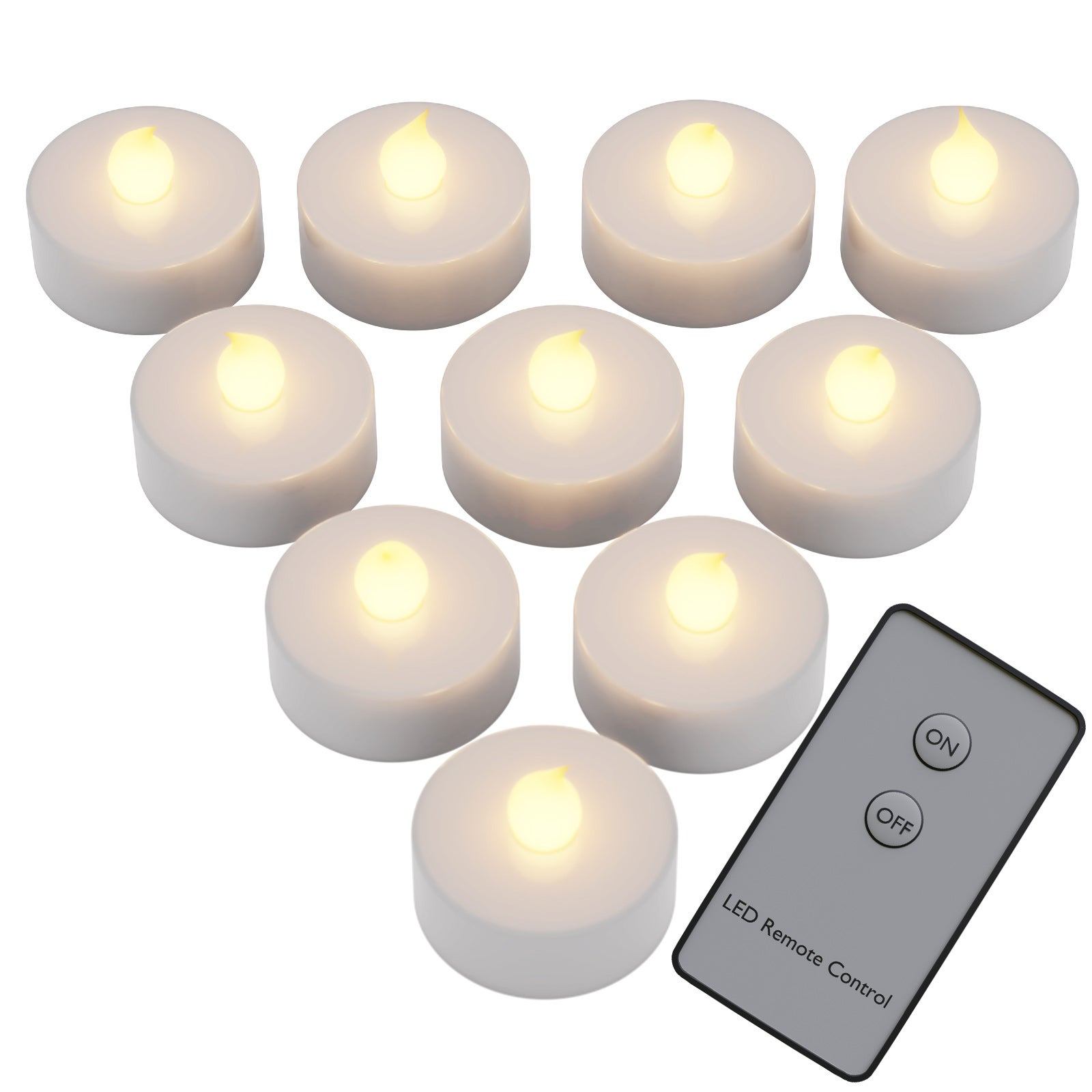 Luci da tè a LED 10 pezzi bianco caldo sfarfallio | Leroy Merlin
